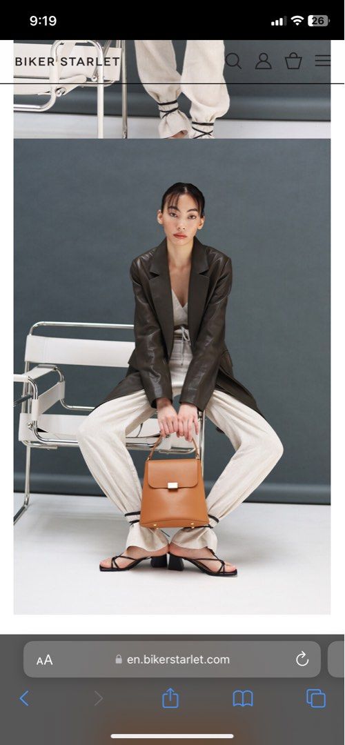 Biker Starlet Noelle Tan 2-way Sling Bag, Luxury, Bags & Wallets on ...