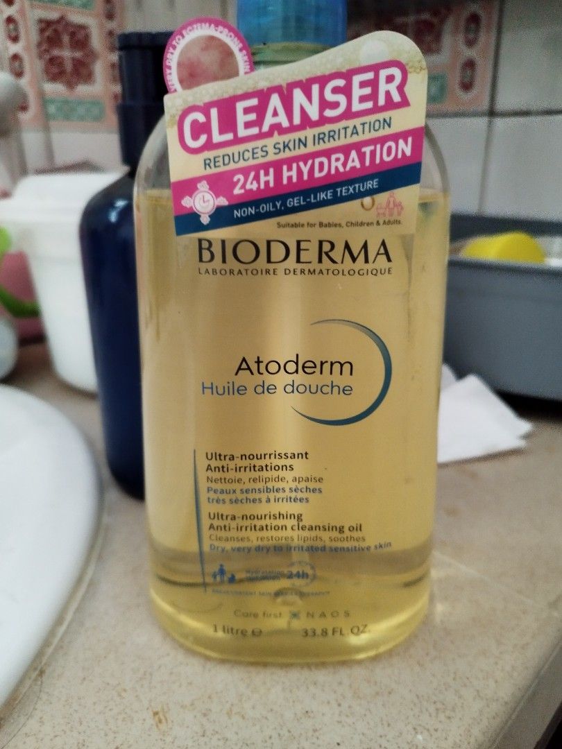 Bioderma Atoderm shower oil 1 L, Beauty & Personal Care, Bath & Body ...