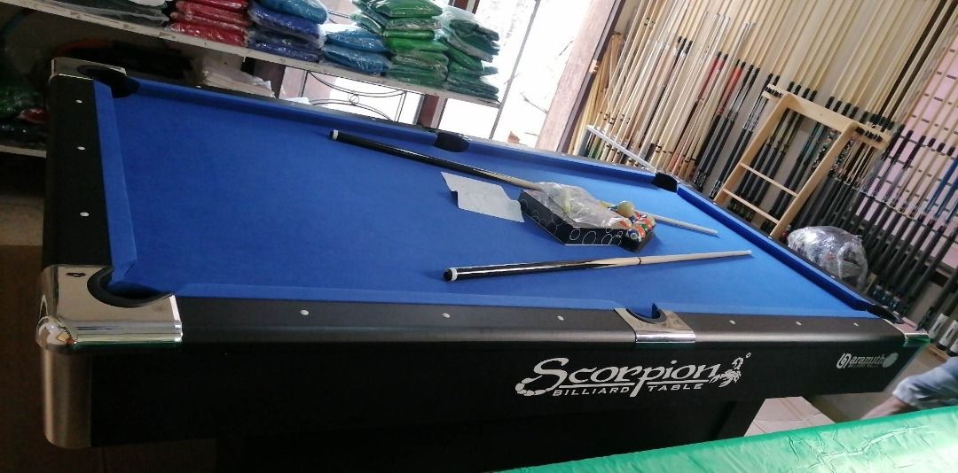 BLACK 4x8ft SCORPION BILLIARD TABLE, Sports Equipment, Sports & Games ...