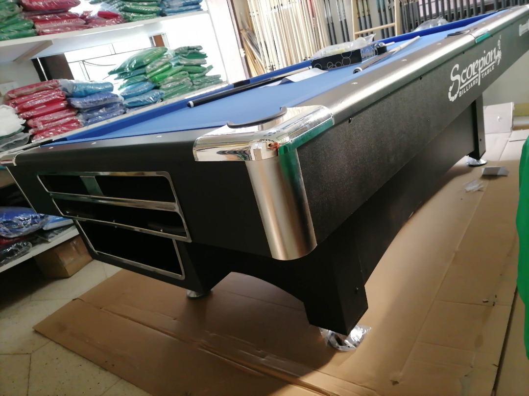 BLACK 4x8ft SCORPION BILLIARD TABLE, Sports Equipment, Sports & Games ...
