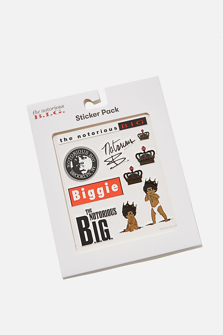BNIP Typo Licensed Sticker Pack - Biggie Smalls, Hobbies & Toys ...
