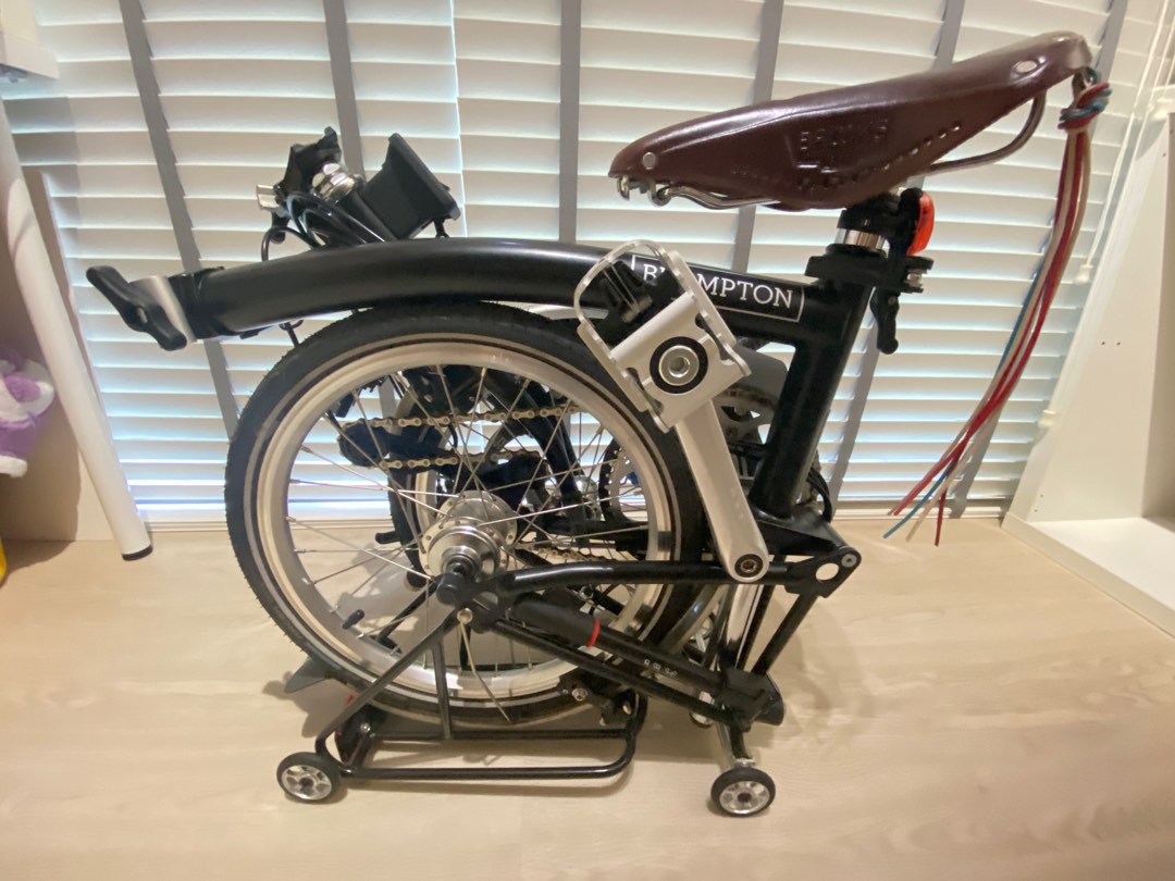 Brompton M6L black with rack upgrade (with addon and original Brompton ...