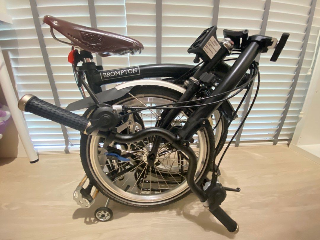 Brompton M6L black with rack upgrade (with addon and original Brompton ...