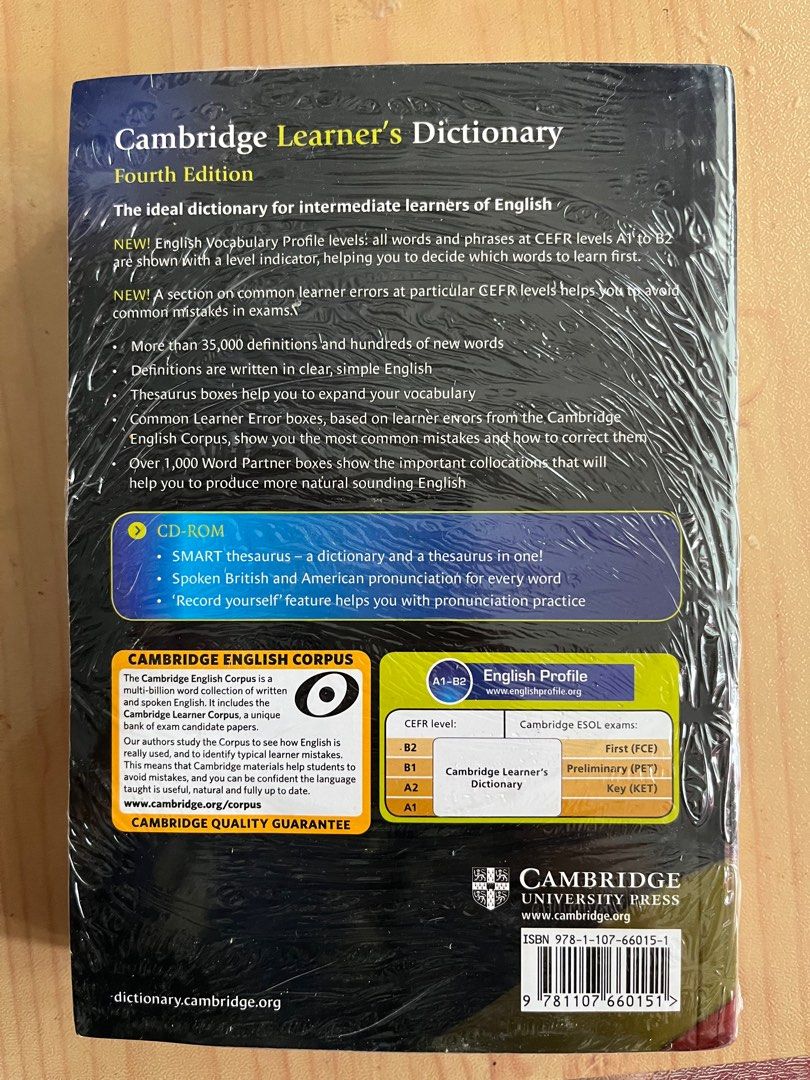 Cambridge Learner’s Dictionary Fourth Edition, 興趣及遊戲, 書本 & 文具, 教科書 - Carousell