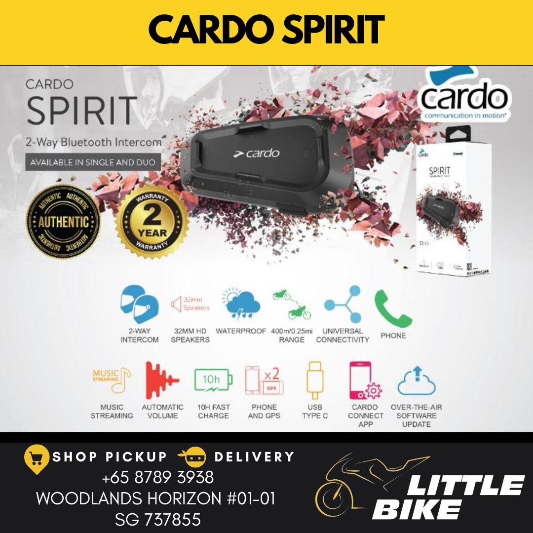 Cardo packtalk edge / spirit single / duo motorcycle helmet Bluetooth ...