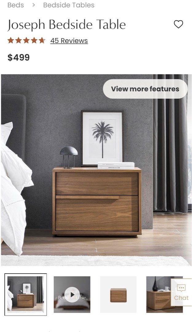 Castlery bed side table x2, Furniture & Home Living, Furniture, Shelves ...