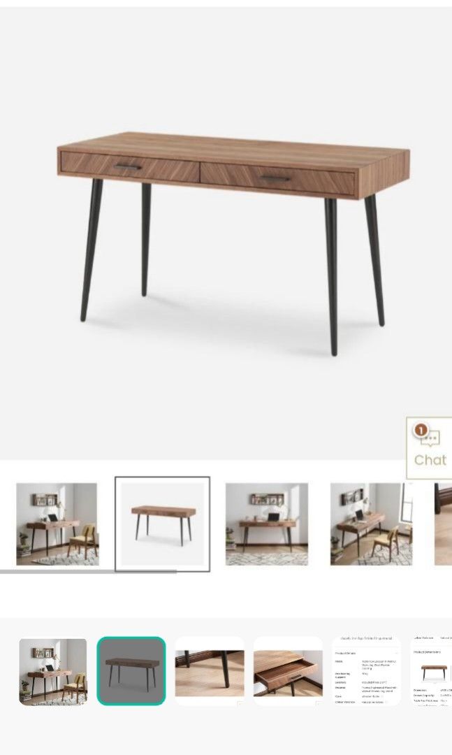 Castlery Parker Desk, Furniture & Home Living, Furniture, Tables & Sets ...
