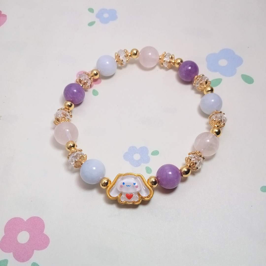 Cinnamoroll Charm Crystal Bracelet, Women's Fashion, Jewelry ...