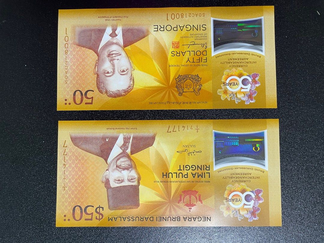 Commemorative SG Brunei Notes $50, Hobbies & Toys, Memorabilia ...