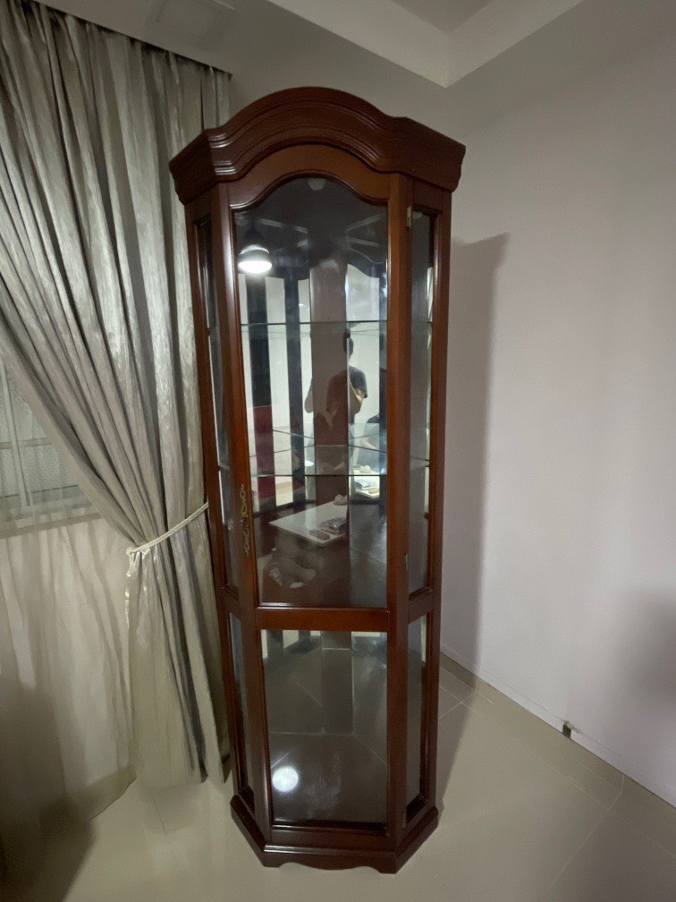 Corner Showcase Cabinet, Furniture & Home Living, Furniture, Shelves ...