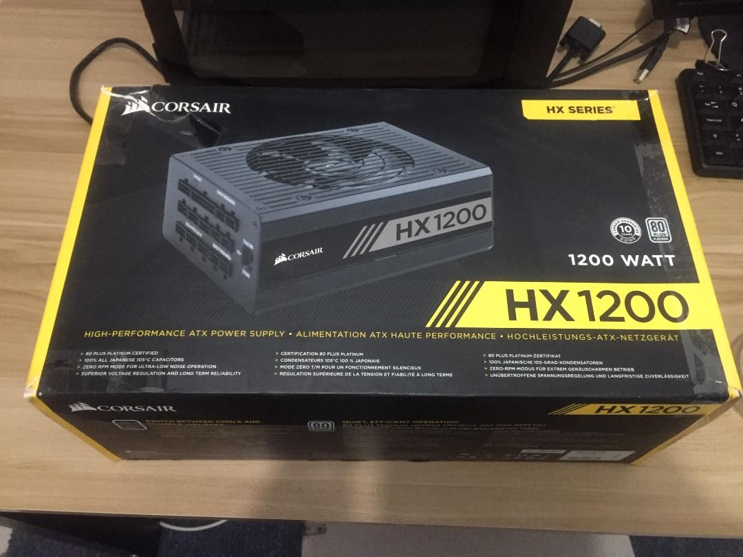 CORSAIR HX SERIES HX1200, WATTS 80 PLUS PLATINUM MODULAR PSU, Computers & Tech, Parts ...