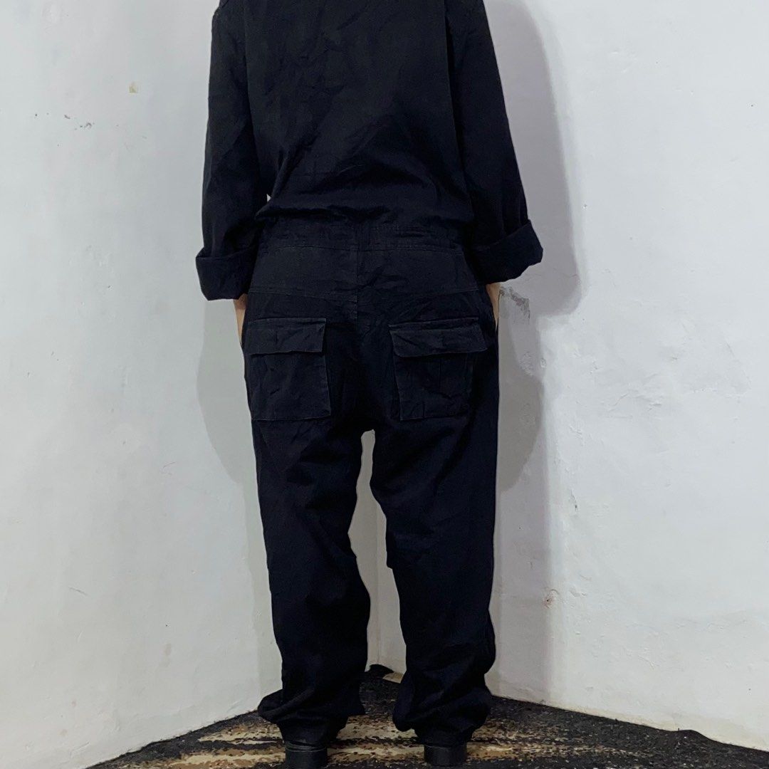 coverall / jumpsuit/ wearpack black, Fesyen Wanita, Pakaian Wanita ...