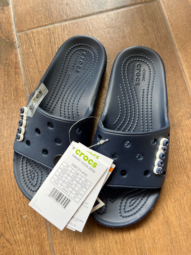 Crocs Slides with Authentic 2 Jibbits, Women's Fashion, Footwear, Slippers and slides on Carousell
