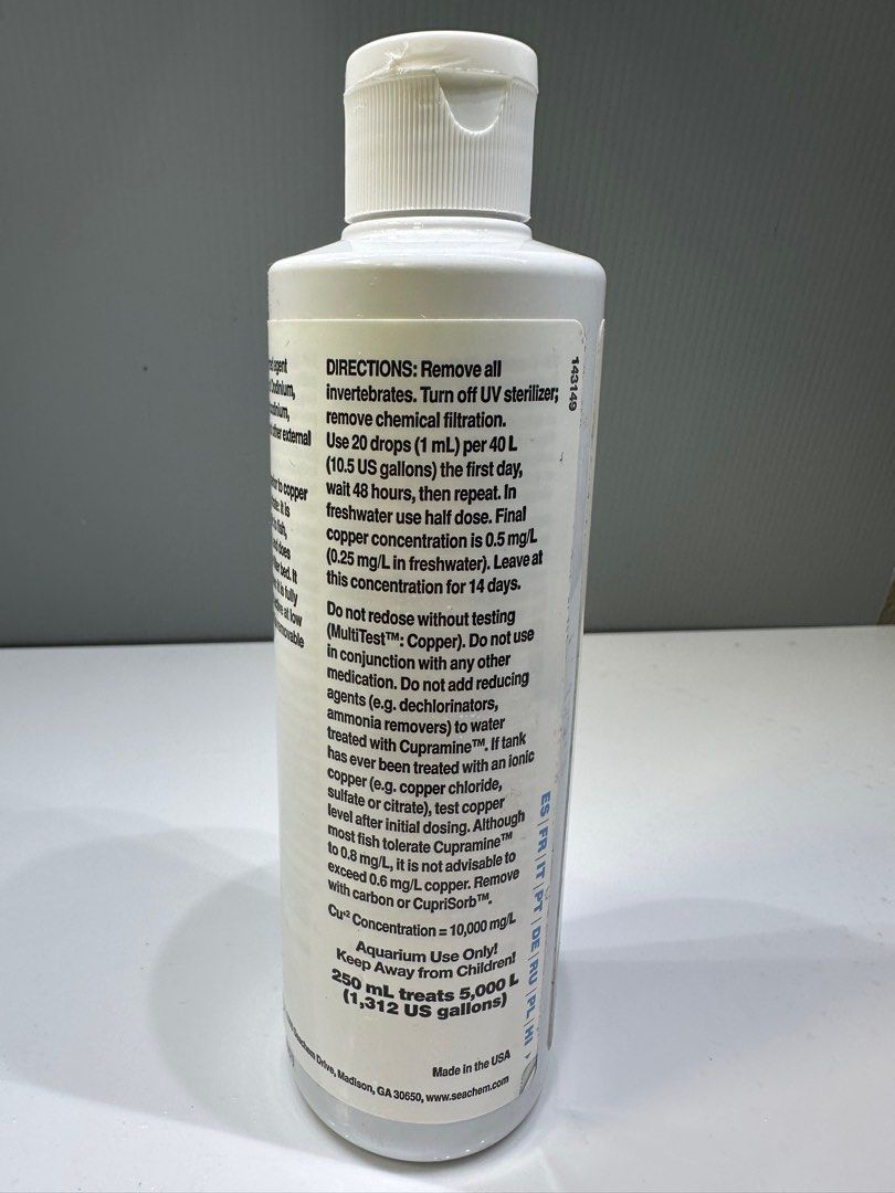 Cupramine Copper Fish medication, Pet Supplies, Homes & Other Pet ...