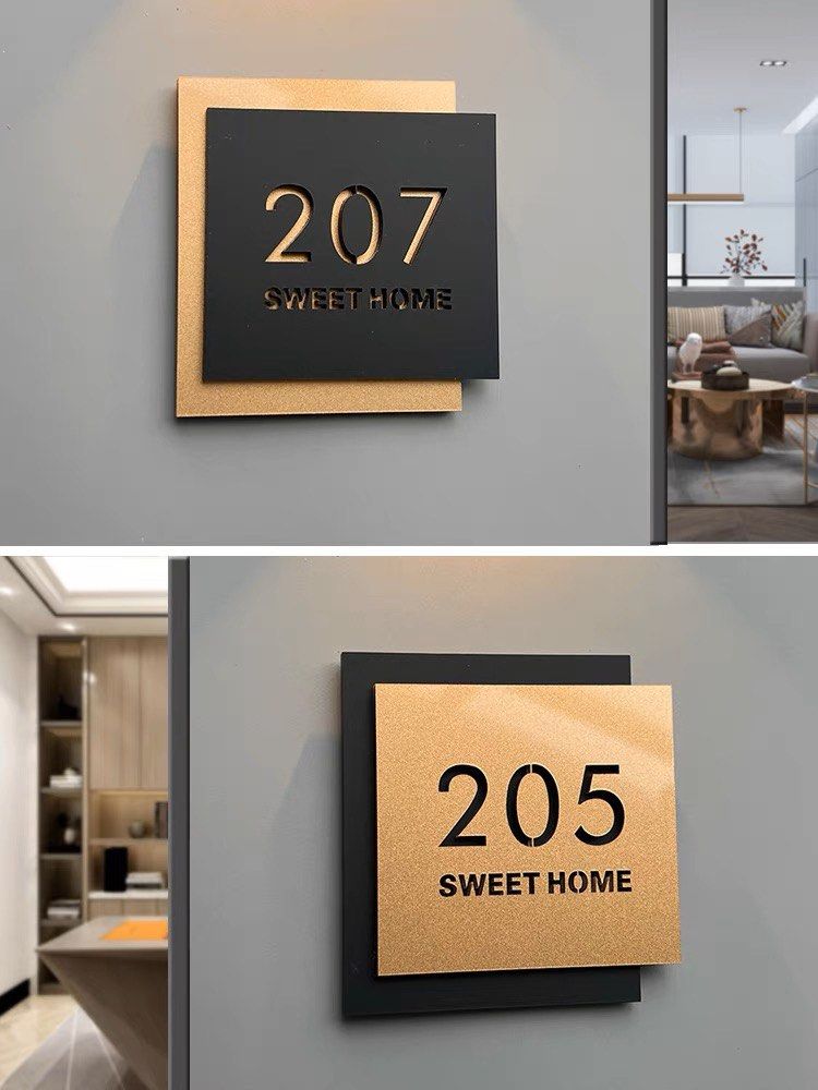 Customised Unit Sign door sign/unit number signage Customised Door Unit ...