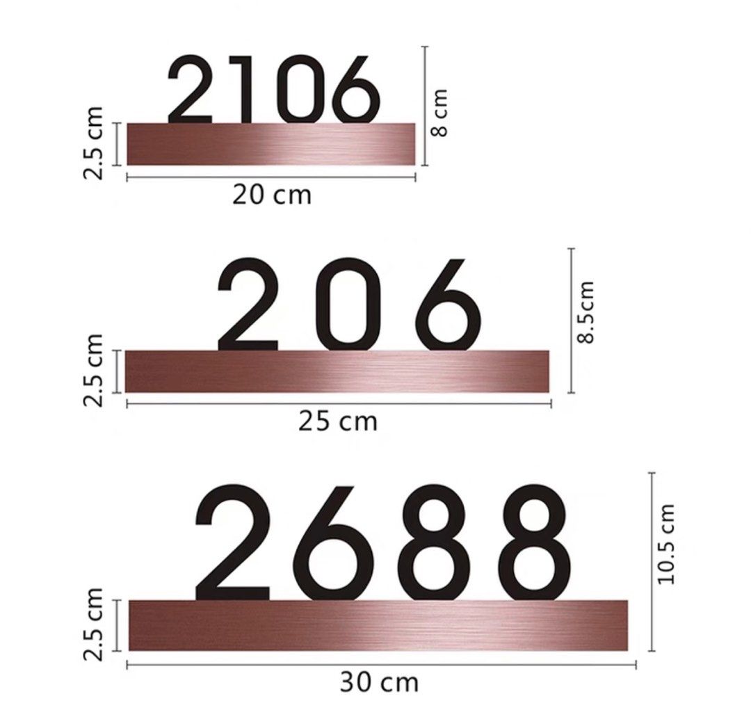 Customised Unit Sign door sign/unit number signage Customised Door Unit ...