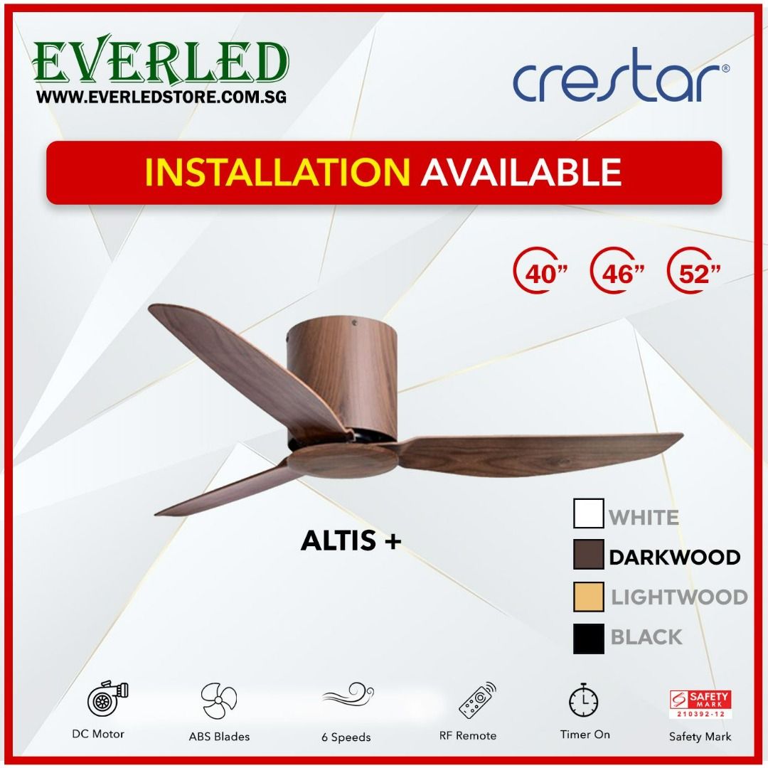[DELIVERY/INSTALLATION] * Crestar Altis+ 3 Blades 40"/46"/52" / DC ...
