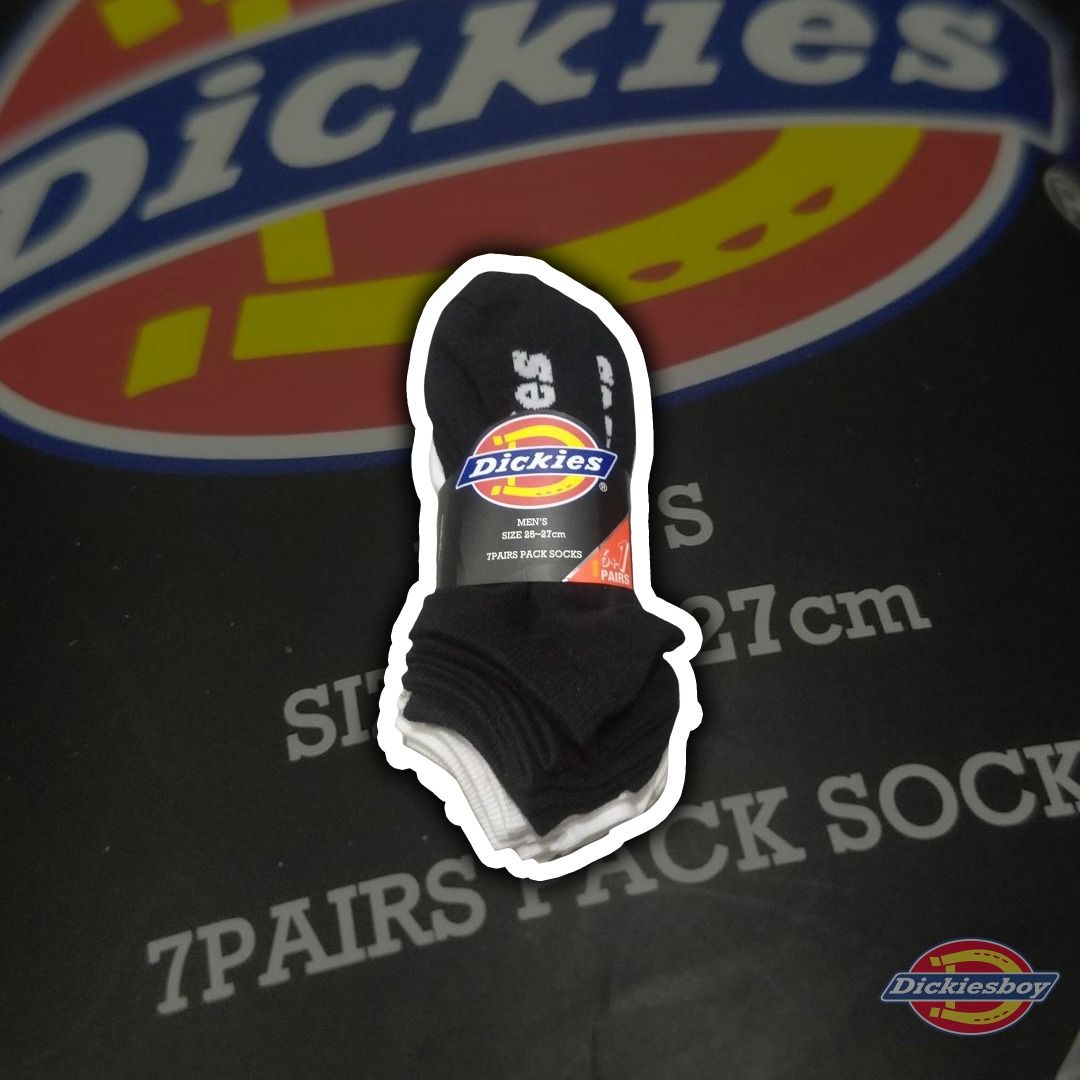 Dickies brand new 7 pairs ankle socks (black&white) on Carousell
