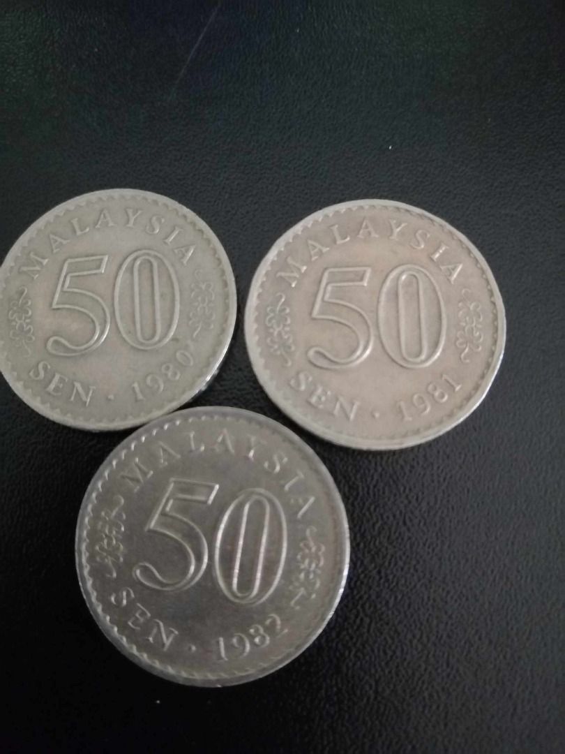 Duit Syiling 50 sen Malaysia 9pcs, Hobbies & Toys, Collectibles ...
