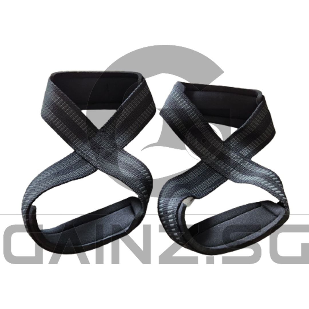Durable Figure-8 Black Lifting Straps: Ergonomically Designed for ...