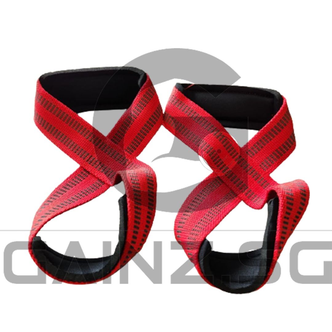 Durable Figure-8 Red Lifting Straps: Ergonomically Designed for Maximum ...