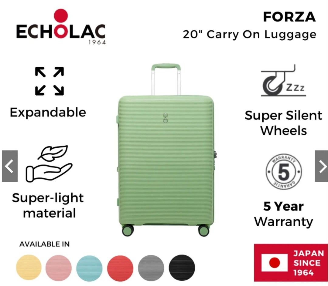 Echolac Luggage 20 inches, Carry On Luggage 5K LP, Hobbies & Toys ...