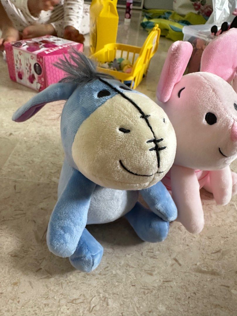 Eeyore and piglet plushie plush toy stuff toy Winnie the pooh, Hobbies ...