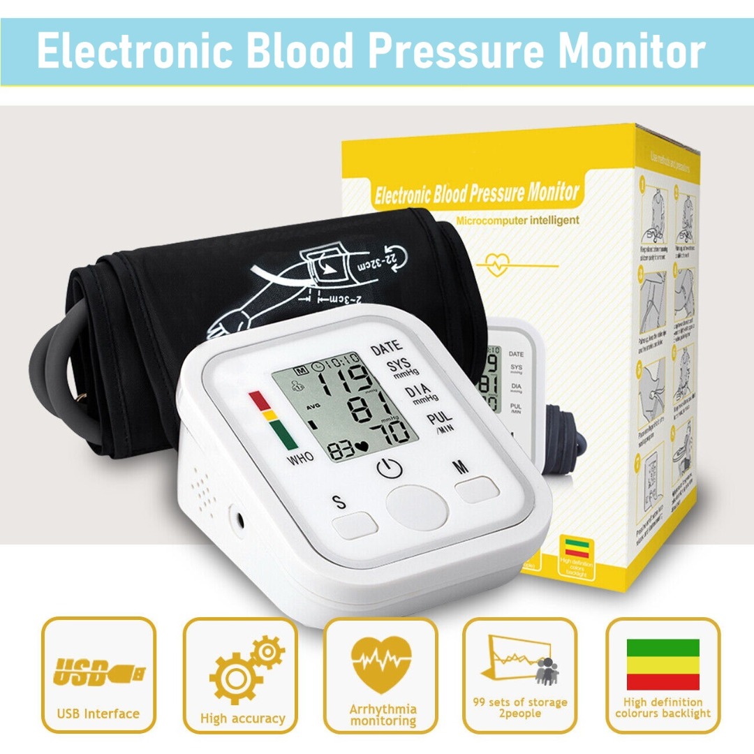 Electronic Digital Blood Pressure Monitor | Automatic BP Machine Heart ...