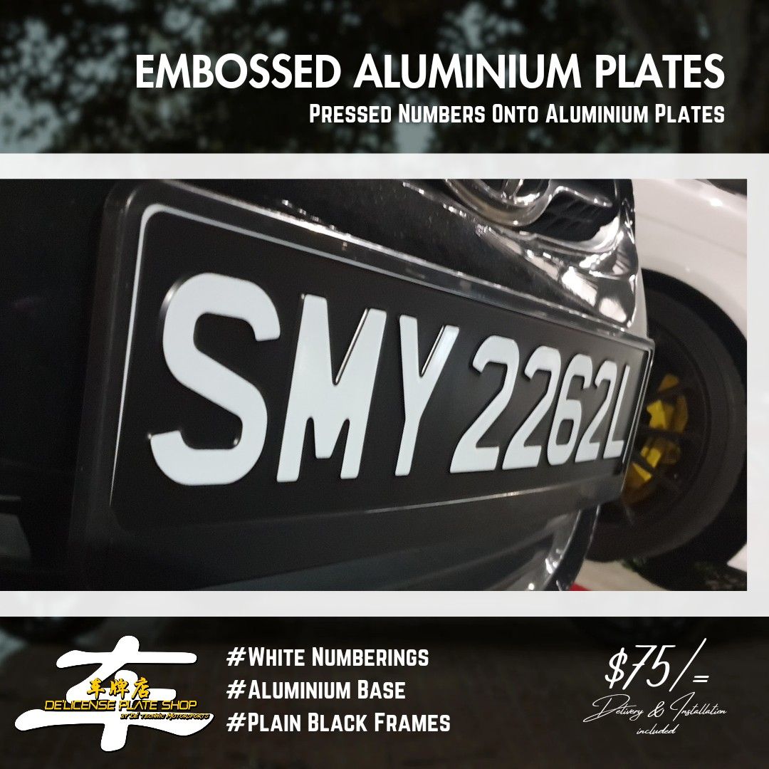 Embossed Aluminium Number Plates on Carousell