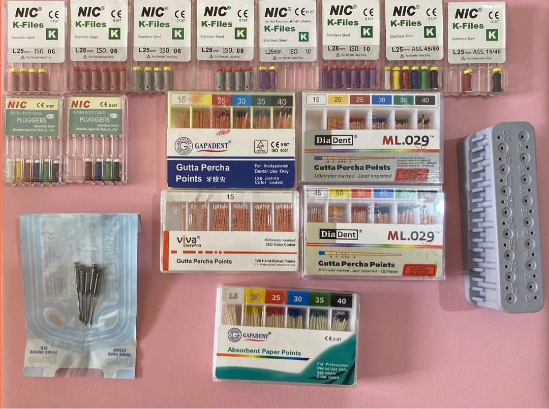 ENDODONTIC SET - ENDO FILE - GUTTA PERCHA - PAPER POINTS - ENDO RULER ...