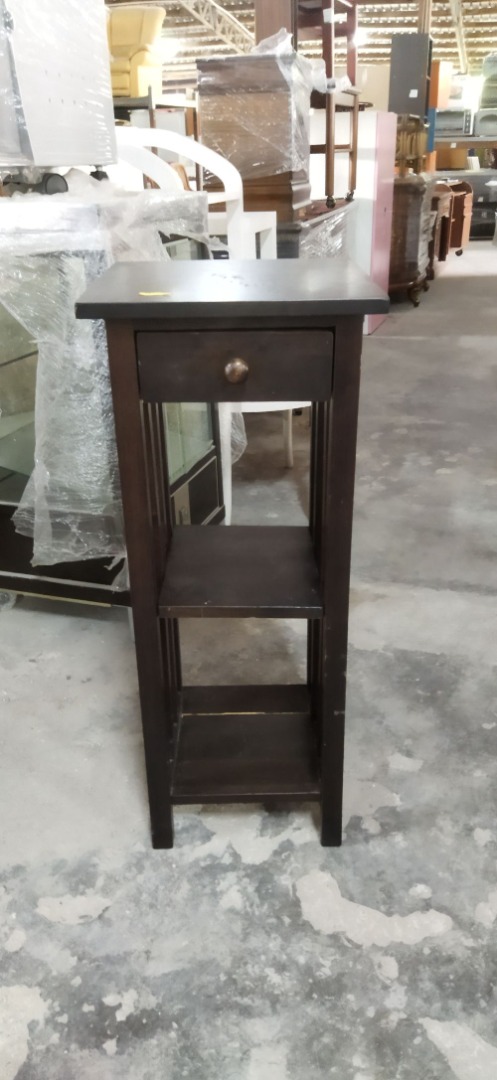 (F20077136) Wooden Tall Side Table | Meja Sisi Tinggi Kayu, Furniture ...