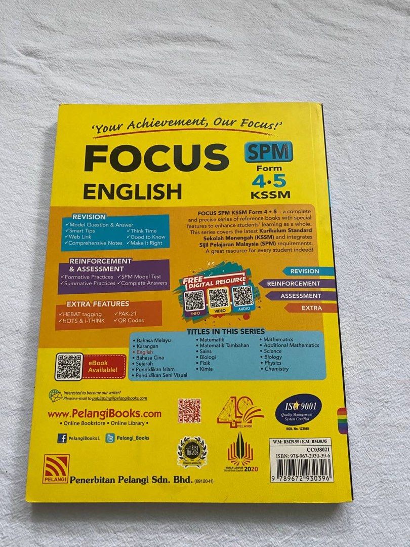f4,5 spm kssm focus english bahasa inggeris, Hobbies & Toys, Books ...