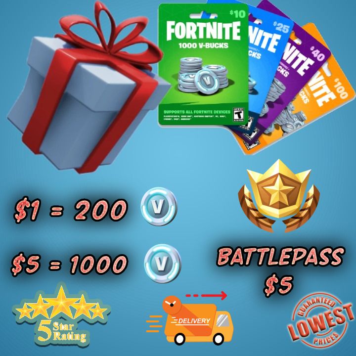VBucks Gift & Battlepass CHEAPEST, Video Gaming, Gaming Accessories, In ...