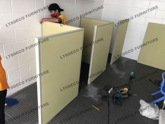 FULL FABRIC L-SHAPE PANEL OFFICE PARTITION FURNITURE on Carousell