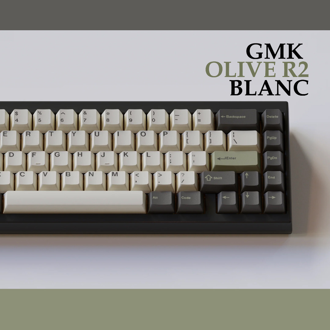 GMK Olive R2 Blanc Keycap Set (Brand new, Sealed) on Carousell
