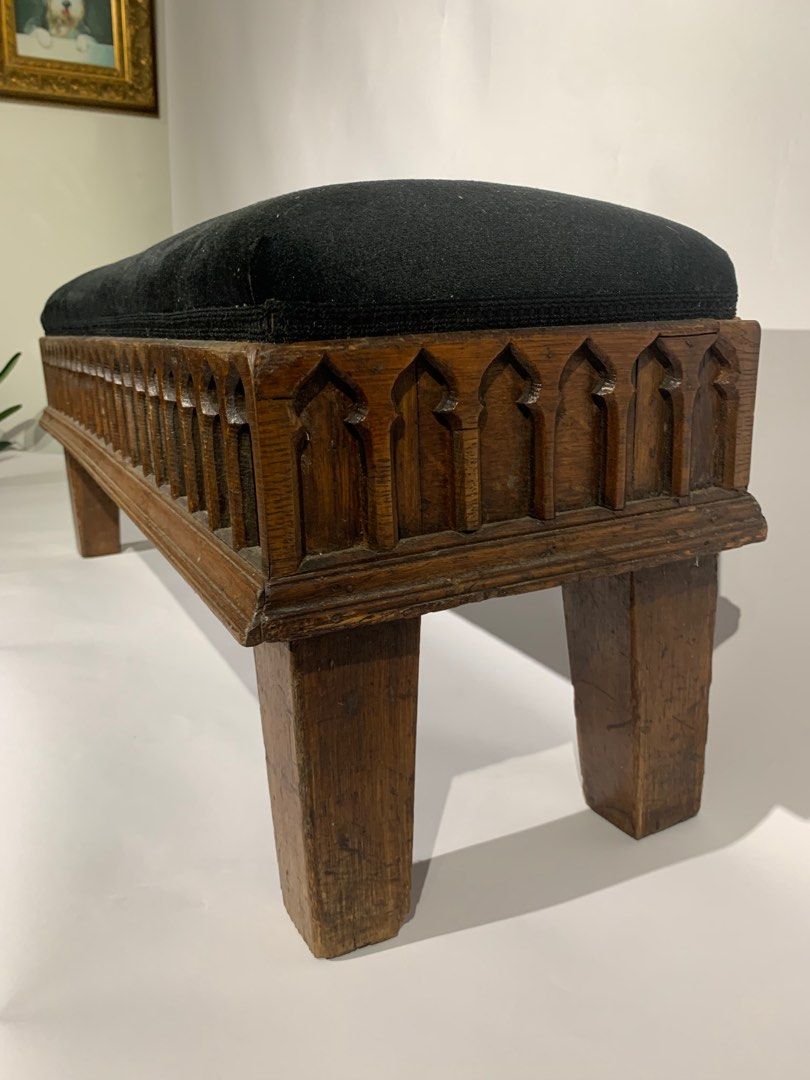 Gothic Revival stool bench / Ottoman , Hobbies & Toys, Collectibles ...