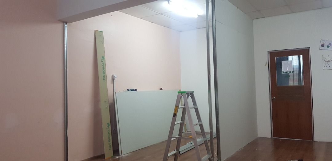GYPSUM WALL PARTITION l pasang dinding pembahagi gypsum, Furniture ...