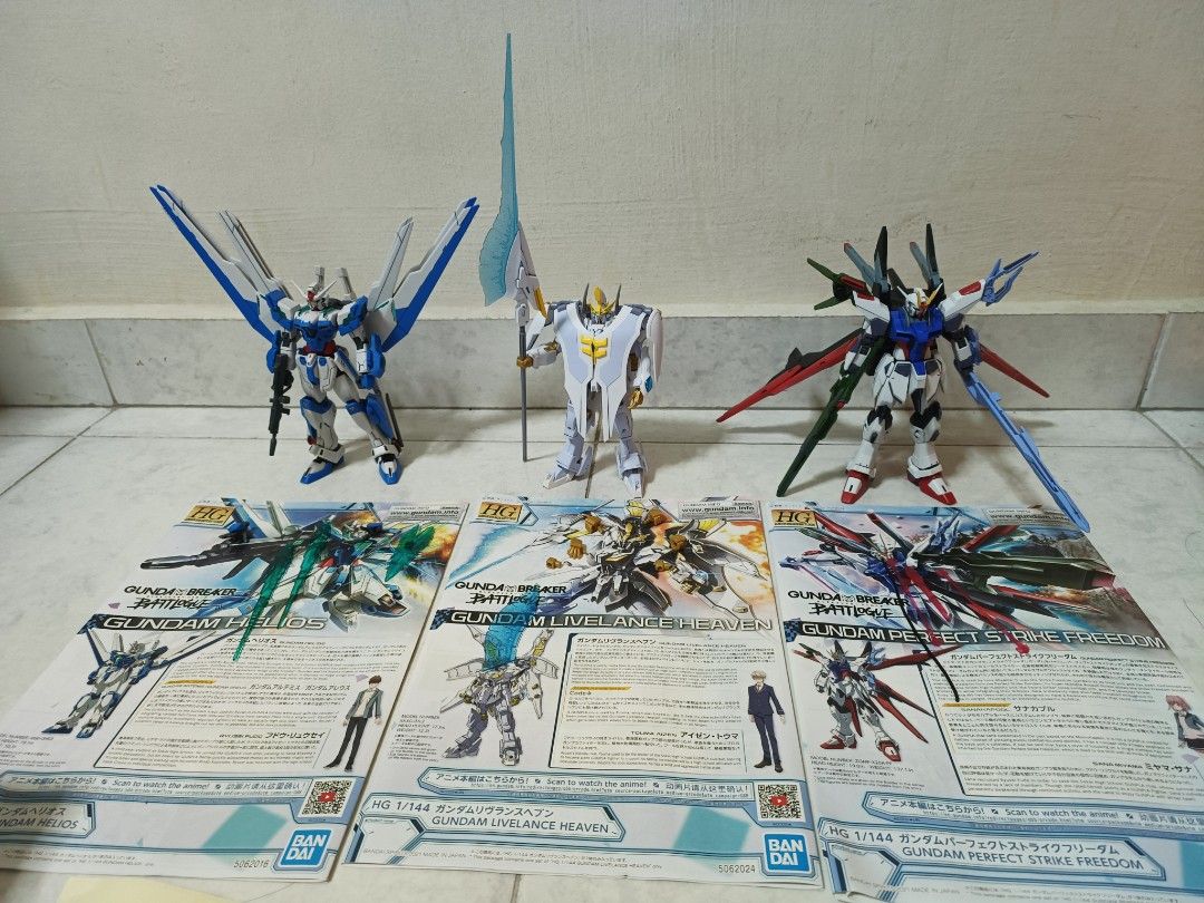 HG Gundam Helio Gundam Livelance Heaven Gundam Perfect Strike Freedom ...