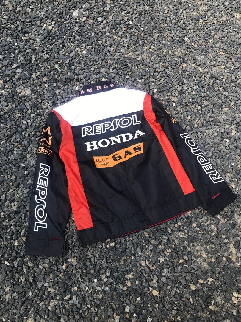 Honda Retro Jacket, Fesyen Pria, Pakaian , Baju Luaran di Carousell