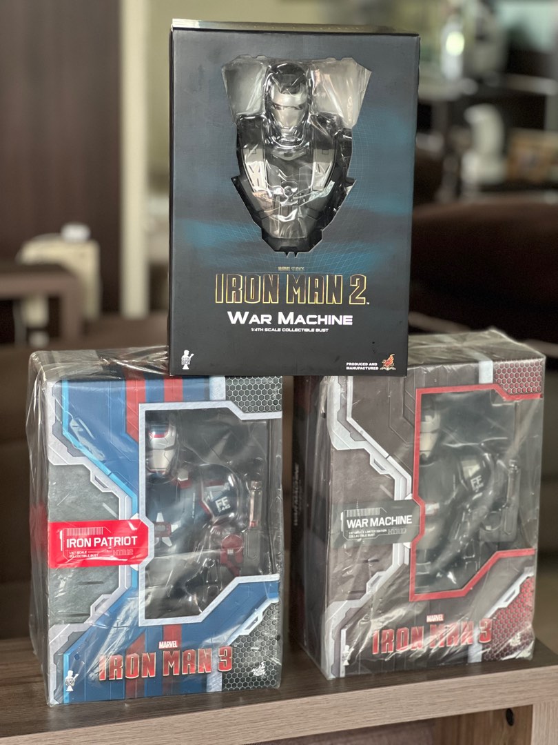 Hot Toys War Machine & Iron Patriot 1/4 Bust, Hobbies & Toys, Toys ...