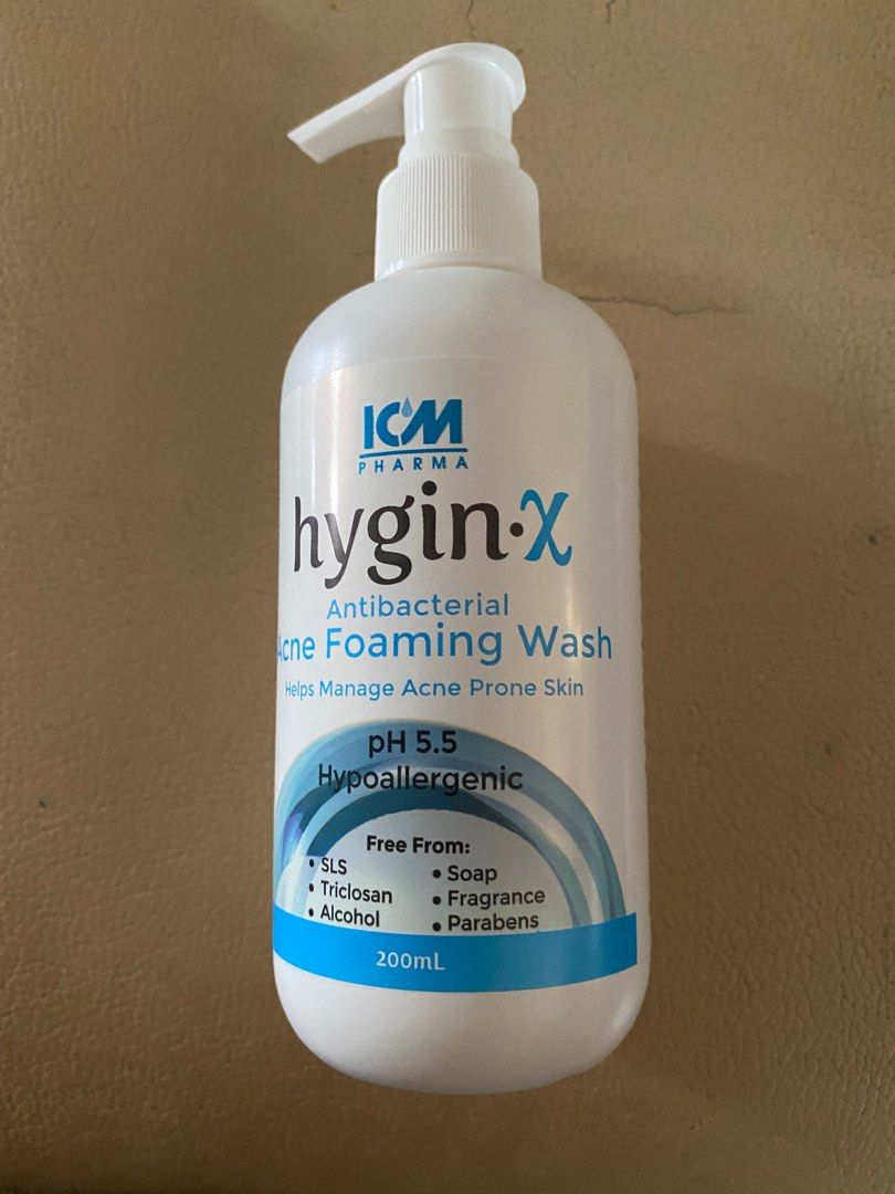 ICM hygin-x acne foaming wash (200ml), Beauty & Personal Care, Face ...