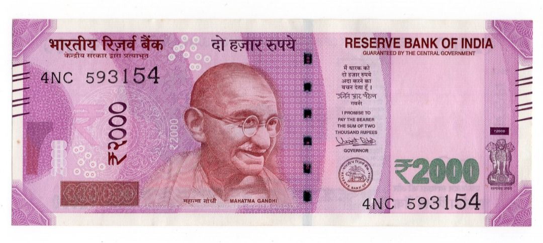 India 2000 Rupees Banknote 593154, Hobbies & Toys, Memorabilia ...