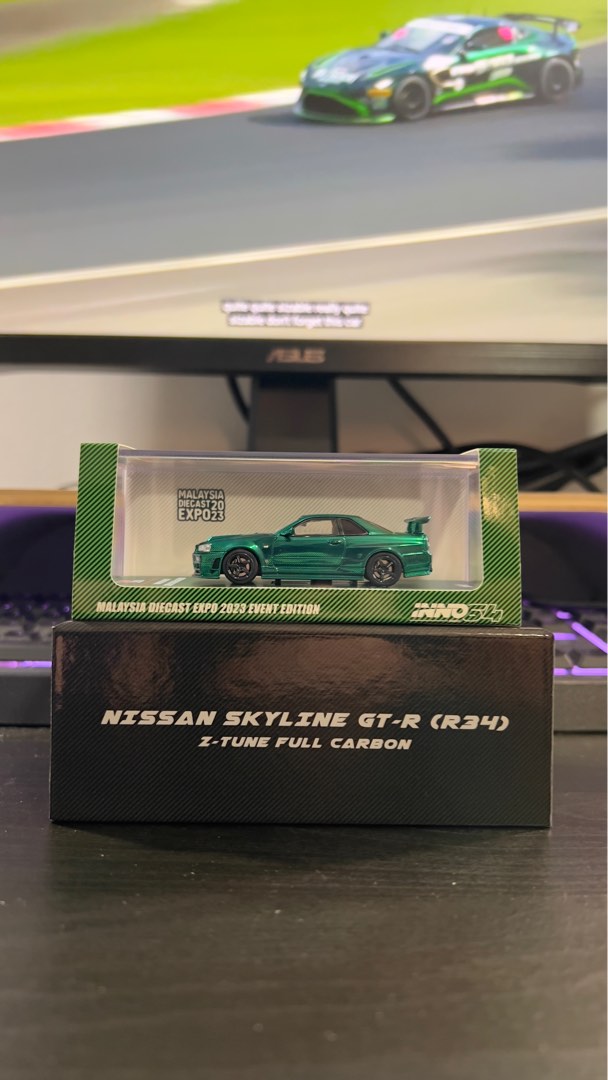 Inno64 MDX2023 Nissan Skyline GT-R (R34) Full Carbon Chase 1/64 ...