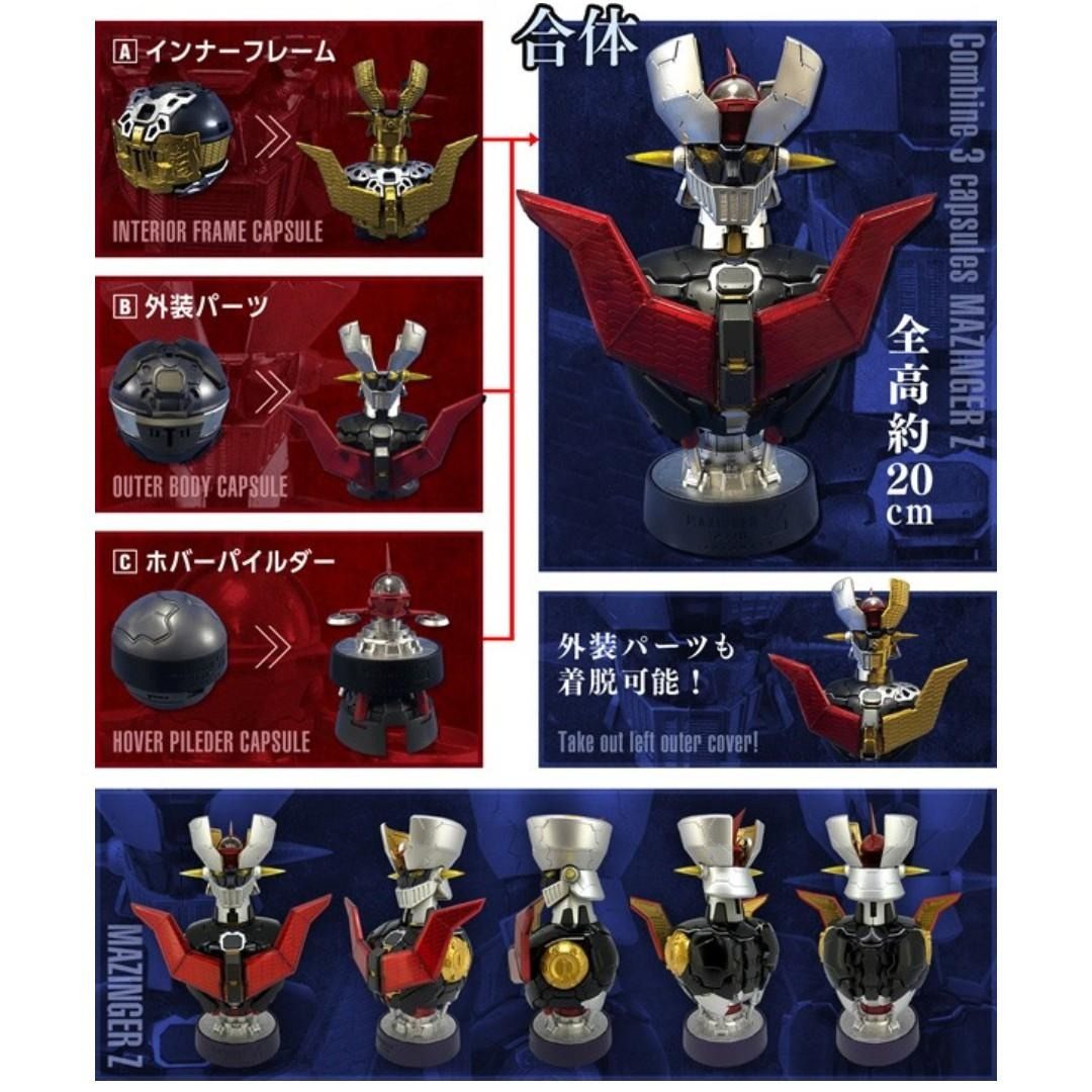 Integrated Model Mazinger Z Head (Transparent set of 3 gashapon ...