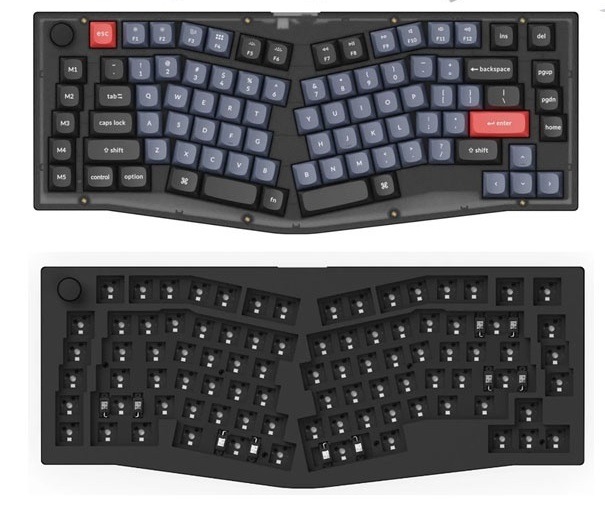 Alice Keychron V10 Custom Shaped Wired Mechanical Keyboard Knob Volume ...