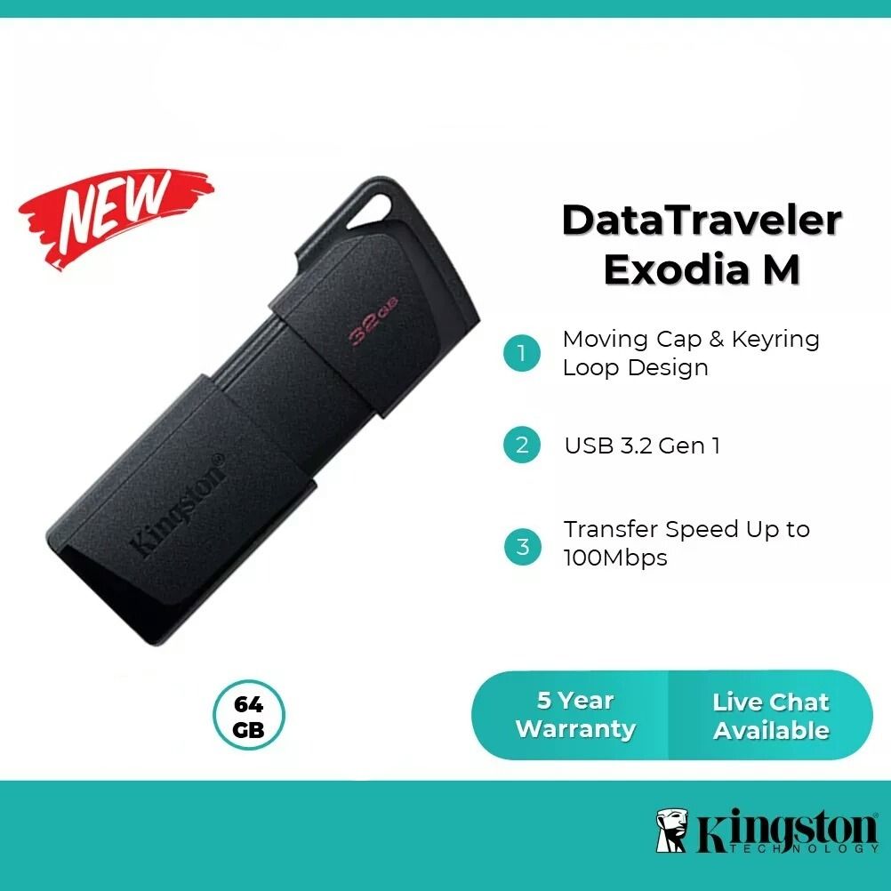 Kingston 64Gb Pendrive DataTraveler Exodia M DTXM USB 3.2 flashdrive ...