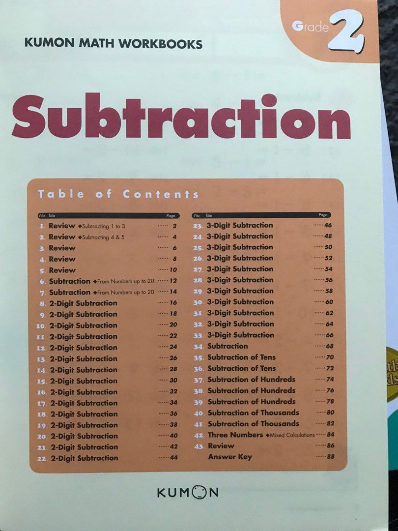 Kumon Maths workbooks Grade 3 Addition & Subtraction Word Problems ...