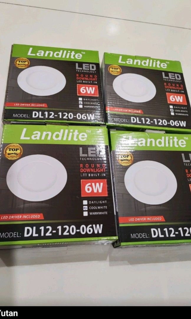 Landlite Round Downlight 6W, Furniture & Home Living, Lighting & Fans ...