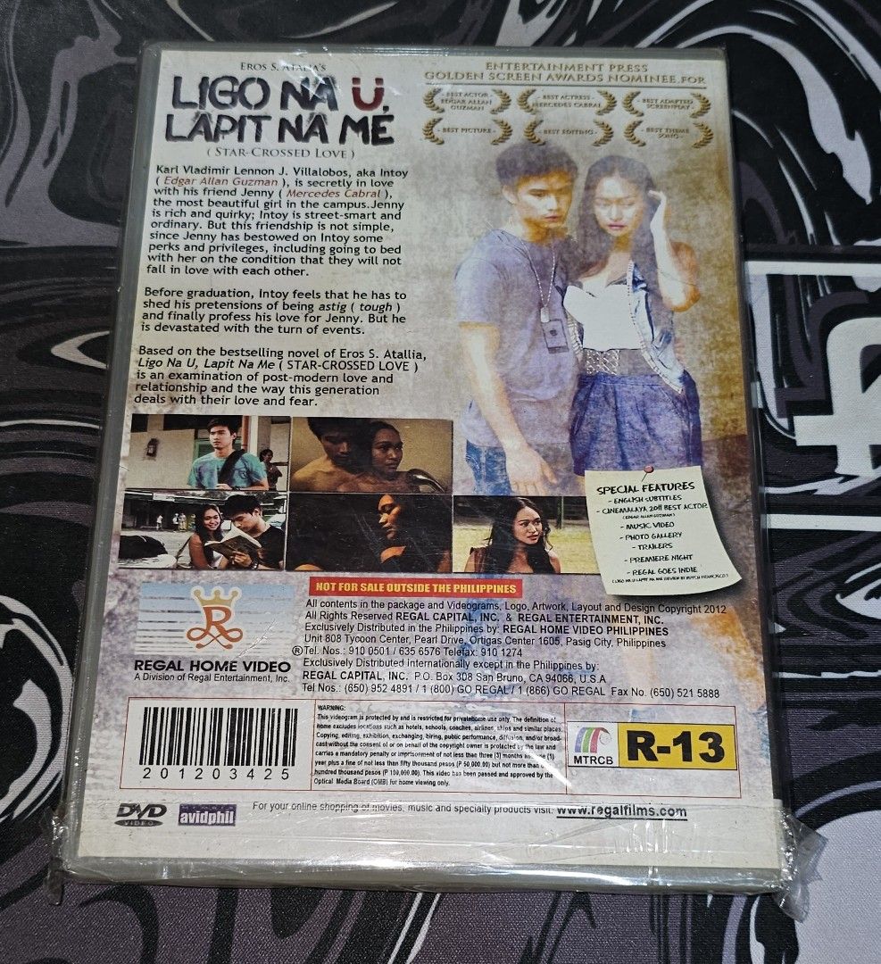 Ligo na U Lapit na Me - Edgar Allan Guzman Mercedes Cabral - DVD VG Condition on Carousell