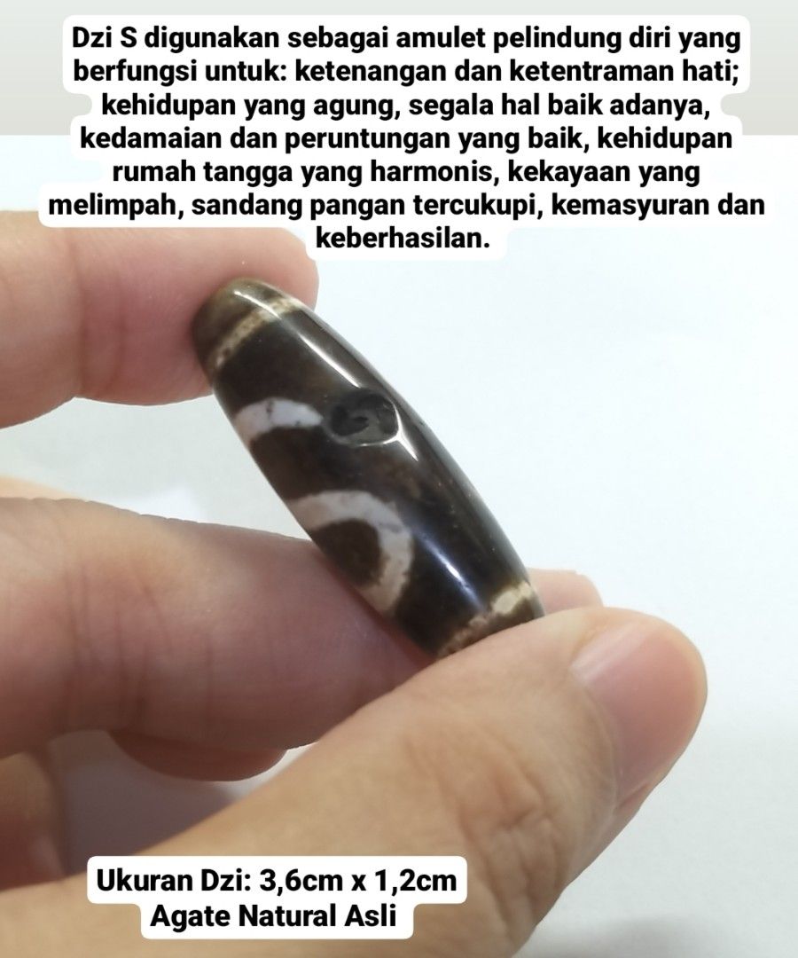 Lucky Tibetan Dzi S Kuno Asli (SDz01), Fesyen Pria, Aksesoris, Lainnya di Carousell